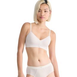 Schalen-BH Sloggi "EVER Ease", Damen, Gr. XL, N-Gr, beige (sand beige), Single Jersey, Obermaterial: 50% Baumwolle, 39% Polyester, 11% Elasthan, BHs Schalen-BH, temperaturausgleichend, V-Ausschnitt, weich, Baumwollmischung