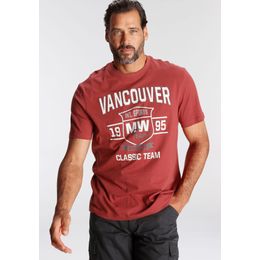 MAN'S WORLD T-Shirt MAN'S WORLD, Herren, Gr. XL (56/58), rot, Single Jersey, Obermaterial: 100% Baumwolle, bedruckt, normal, Rundhals, Shirts T-Shirt, Kurzarm, bedruckt, Rundhalsausschnitt, aus Baumwolle