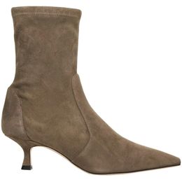 Stuart Weitzman Stiefel - Suede boots 'Naomi' - Gr. 36,5 (EU) - in Beige - für Damen