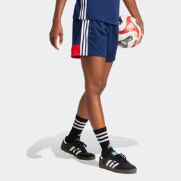 Trainingsshorts adidas Performance "TIRO ES SHO W", Damen, Gr. XL, N-Gr, blau (team navy blau, rot), Obermaterial: 100% Polyester, Hosen