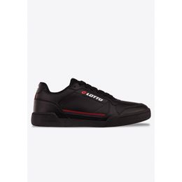 Sneaker Lotto, Damen, Gr. 40, schwarz (schwarz, rot), Synthetik, Textil, Schuhe Sneaker, - besonders vielseitig zu kombinieren