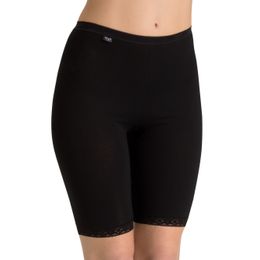 Lange Unterhose Sloggi "Basic+", Damen, Gr. 52, schwarz, Single Jersey, Obermaterial: 95% Baumwolle, 5% Elasthan, unifarben, figurbetont, Unterhosen Lange Unterhose, perfekter Sitz, weiche N&auml;hte, Baumwollmix, feminin, elastisch