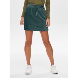 Cordrock Only "ONLPOPTRASH CORDEROY SKIRT PNT", Damen, Gr. S (36), gr&uuml;n (gr&uuml;n gables), Cord, Obermaterial: 62% Baumwolle, 34% Polyester, 4% Elasthan, unifarben, figurbetont ca. Mitte Oberschenkel, R&ouml;cke