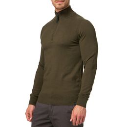 Troyer INDICODE "INAncona", Herren, Gr. XL, gr&uuml;n (army), Strick, Obermaterial: 80% Baumwolle, 20% Polyester, unifarben, regular fit, ohne Ausschnitt, Pullover Troyer