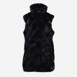 BCBG Max Azria Schwarze Weste aus Kunstfell