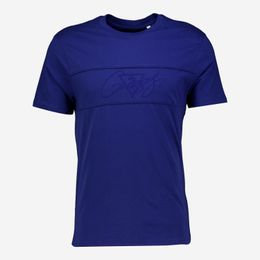 Guess Dunkelblaues T-Shirt mit gesticktem Logo
