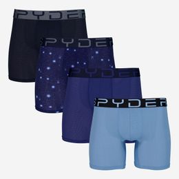 Spyder 4er-Pack blaue Boxershorts aus Mesh