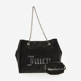 Juicy Couture Schwarze Kimberly Tote Bag aus Velours