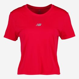 New Balance Rotes T-Shirt mit Logo