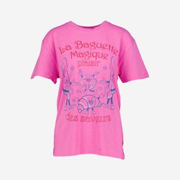 Pinkes T-Shirt mit Backwarenaufdrucken
