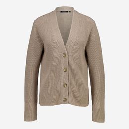 Beigefarbene Strickjacke