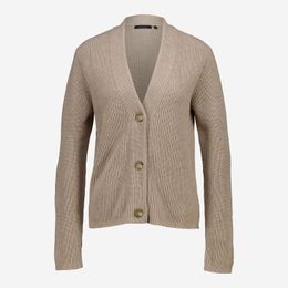 Beigefarbene Strickjacke