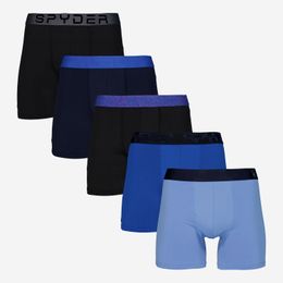 Spyder 5er-Pack blaue und schwarze Performance Fit Boxershorts