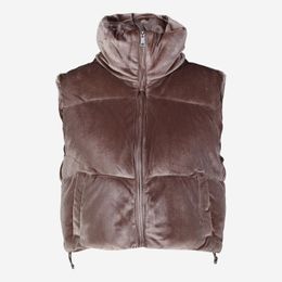 Graue Pufferjacke