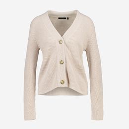 Beigefarbene Strickjacke