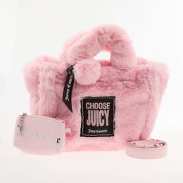 Juicy Couture Rosafarbene Iris Henkeltasche aus Kunstfell