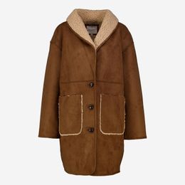 Lucky Brand Brauner Mantel mit Sherpa-Futter