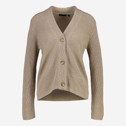 Beigefarbene Strickjacke