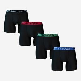 Spyder 4er-Pack schwarze Boxershorts mit geklebtem Saum