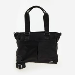 Schwarze Tote Bag mit kleinem Logo