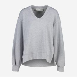 Graues Sweatshirt mit Melange-Muster