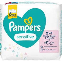 Pampers Feuchttücher Sensitive (6 x 52 Stück)