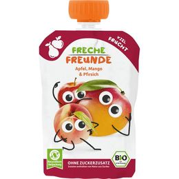 erdb&auml;r Quetschie Apfel, Mango & Pfirsich ab 1 Jahr Freche Freunde