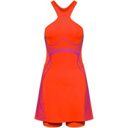 Adidas Stella Mccartney Neckholderkleid Damen - orange - Gr. M - Polyester/Elastan