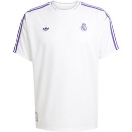 Adidas Real Madrid Icon Funktionsshirt Herren - wei&szlig; - Gr. XL - Polyester