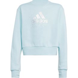 Adidas Glam Sweatshirt Mädchen - blau - Gr. 128 - Baumwolle/Polyester