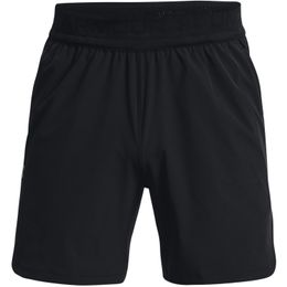 Under Armour Peak Funktionsshorts Herren - schwarz - Gr. L - Polyester/Elastan