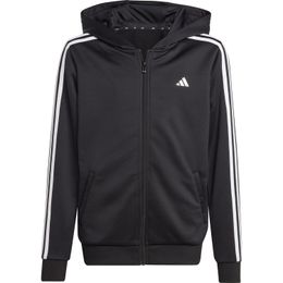 Adidas Training Essentials 3 Stripes Trainingsjacke Kinder - schwarz - Gr. 128 - Polyester