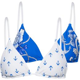 Seafolly Ahoy Bikini Oberteil - blau - Gr. 40 - Polyamid/Elastan