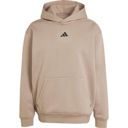 Adidas Power Oversize Hoodie Herren - braun - Gr. L - Baumwolle/Polyester