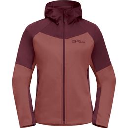 Jack Wolfskin Brisstal Softshelljacke Damen - rot - Gr. XS - Polyester