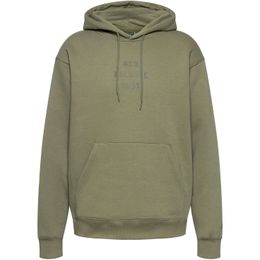 New Balance Hoodie Herren - oliv - Gr. L - Baumwolle/Polyester