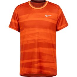 Nike Advantage Tennisshirt Herren - orange - Gr. M - Polyester/Elastan
