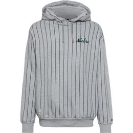 New Era Pinstripe Oversize Hoodie Herren - grau - Gr. M - Baumwolle/Polyester