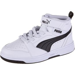 Puma Rebound v6 Mid Sneaker Kinder - weiß - Gr. 31 - Lederimitat
