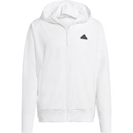Adidas Z.N.E Trainingsjacke Herren - weiß - Gr. XL - Baumwolle