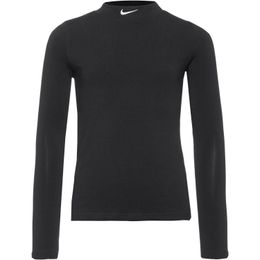 Nike Nsw Langarmshirt M&auml;dchen - schwarz - Gr. 146/152 - Baumwolle/Polyester/Elastan