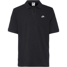 Nike Club Poloshirt Herren - schwarz - Gr. M - Baumwolle