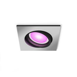 Philips LED-Einbauspot 'Hue White & Color Ambiance Centura' Aluminium eckig 4,2 W