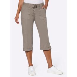 WITT Damen Caprihose mit krempelbaren Beinen, taupe, Größe 42