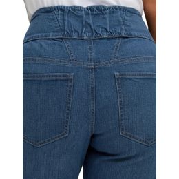 sheego Damen High-waist-Jeans mit schmalem Bein, blue-stone-washed, Gr&ouml;&szlig;e 44