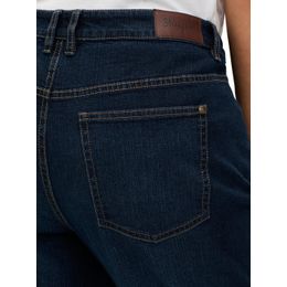 sheego Damen High-waist-Jeans mit Saumaufschlag, dark blue, Gr&ouml;&szlig;e 40