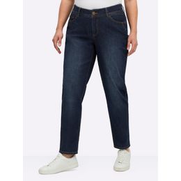 sheego Damen Jeans in schmaler Form, dark blue used, Gr&ouml;&szlig;e 56