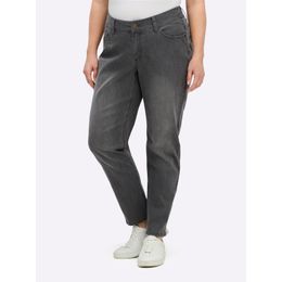 sheego Damen Jeans in schmaler Form, grey denim, Gr&ouml;&szlig;e 42