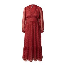 Pepe Jeans Kleid Damen Größe 34 dunkellila / dunkelrot / weiß Winterkleid