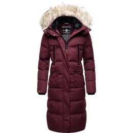 Marikoo Mantel 'Schneesternchen' Damen Größe M bordeaux Wintermantel